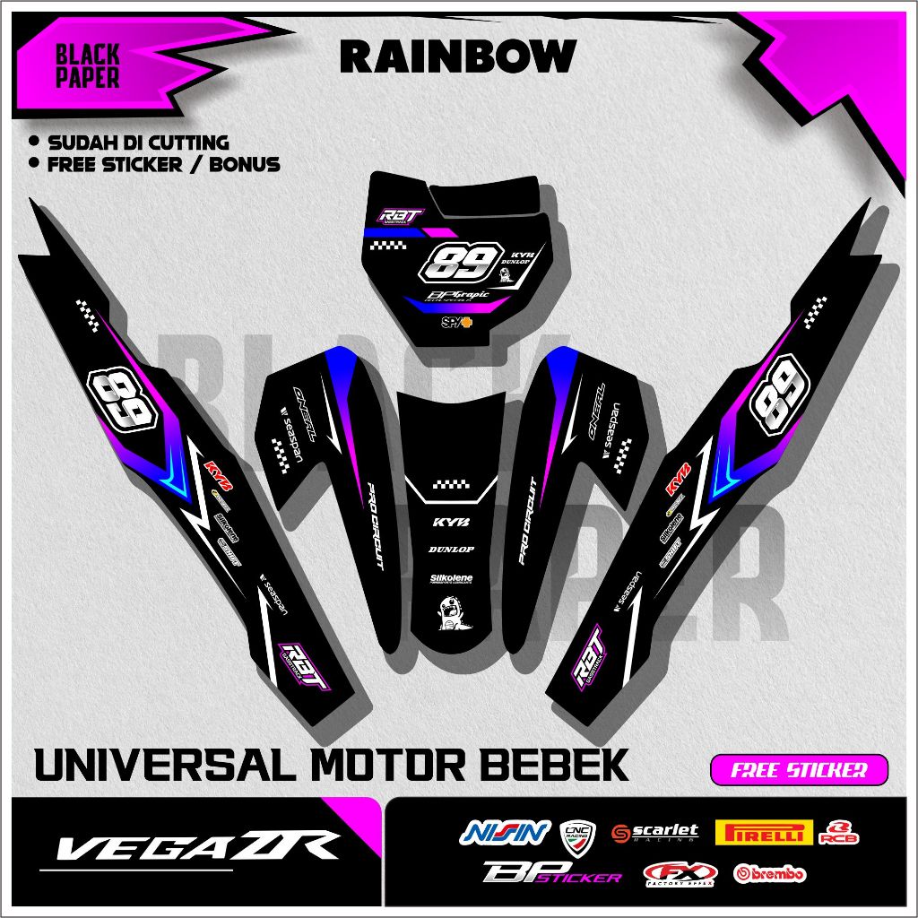 Sticker RBT/GTX VEGA R new Latest Modified RBT Bebek Motorcycle ...
