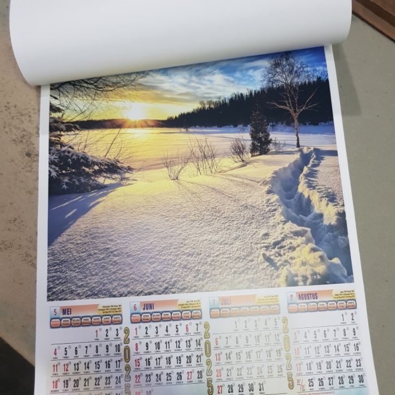 2025 quarterly cw wall calendar 3 sheets size 34x44 | Shopee Malaysia
