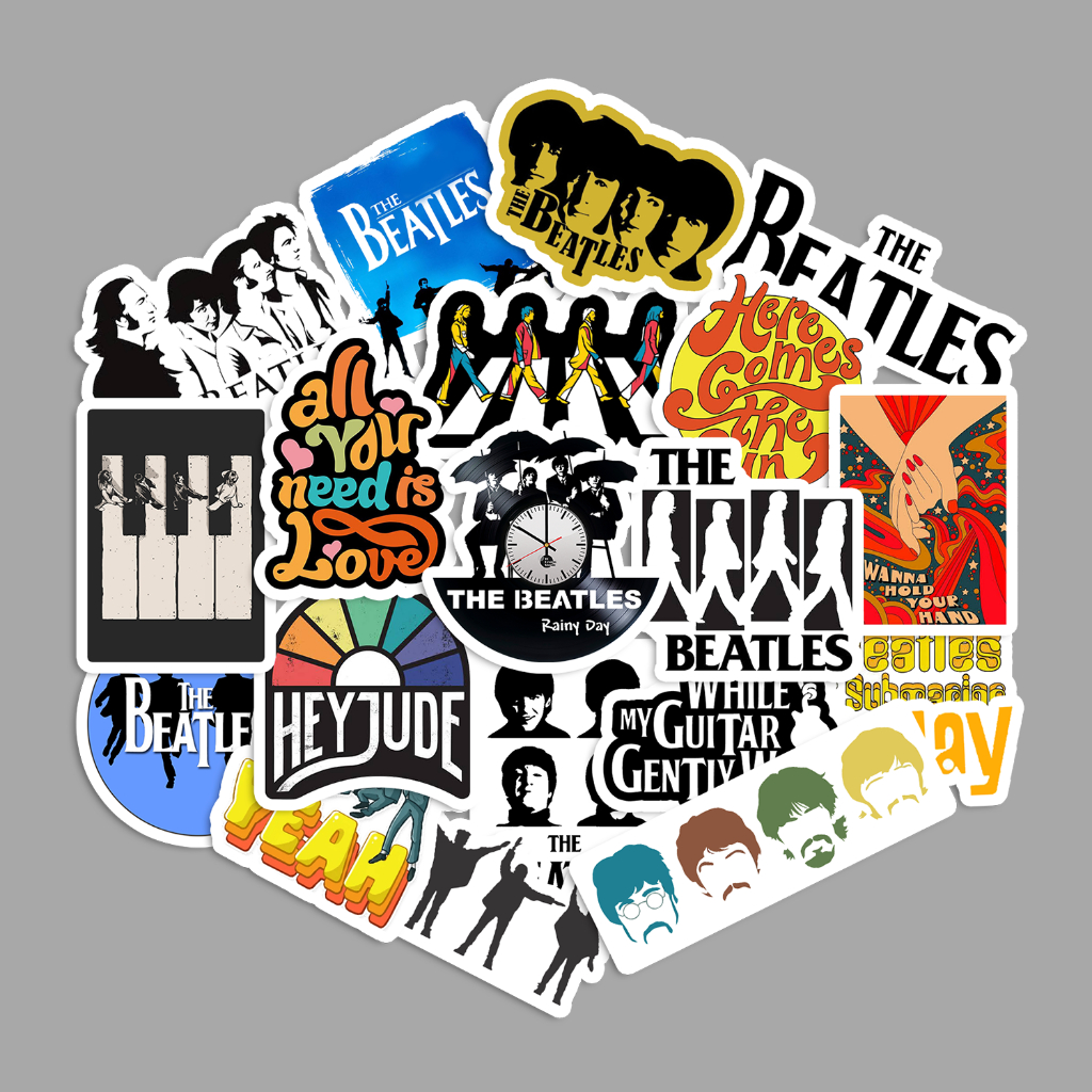 Sticker PACK - THE BEATLES | Suitcase STICKER TUMBLER STICKER HELMET ...