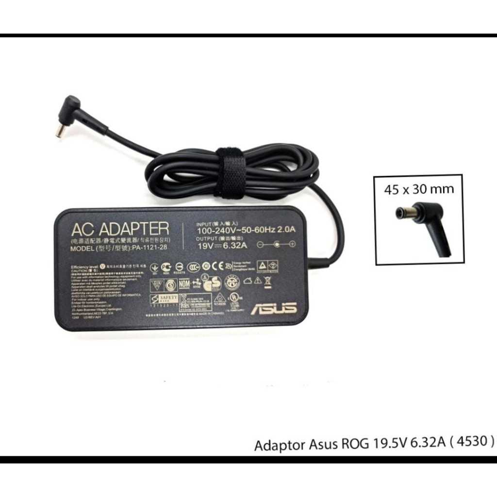 Asus ROG Adapter 19V 6.32A 4.5x3.0mm/Laptop Charger/Asus Charger ...