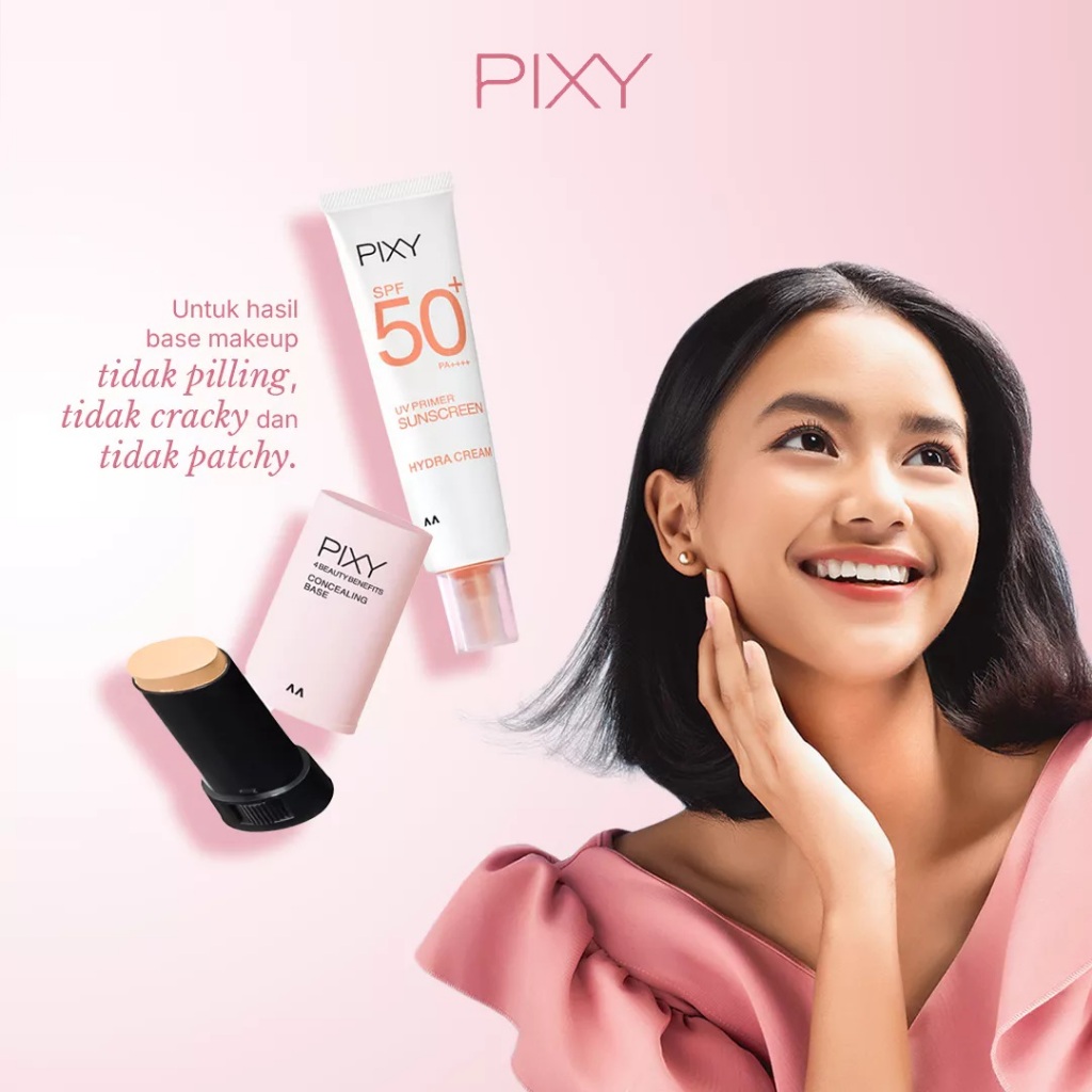 [BUY 1 GET 1] PIXY 4 Beauty Benefits Concealing Base FREE UV Primer Sunscreen Hydra Cream 10gr ...