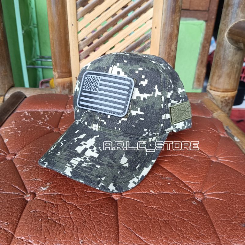 Tactical camouflage cap accupat plus rubber patch us army gray full ...
