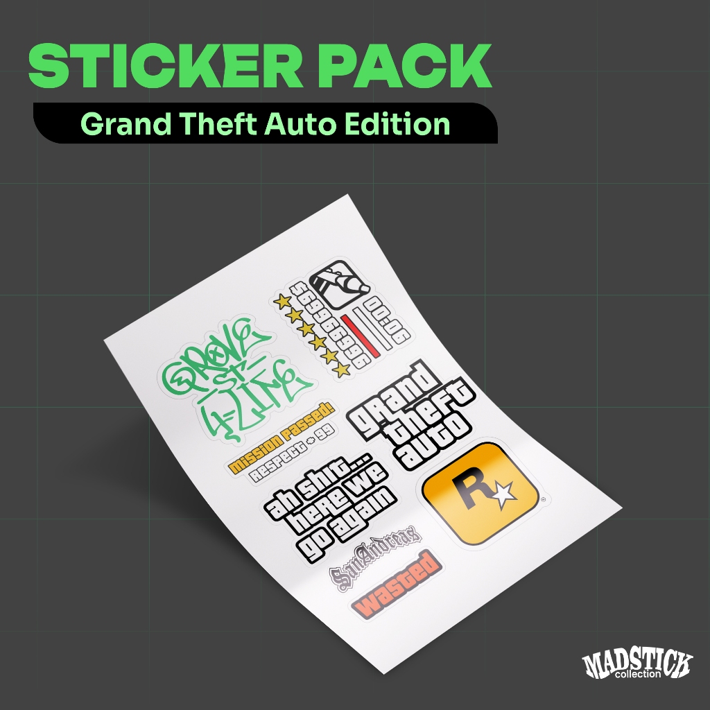 Sticker PACK GTA / ROCKSTAR STICKER / GAME STICKER / AESTHETIC STICKER ...