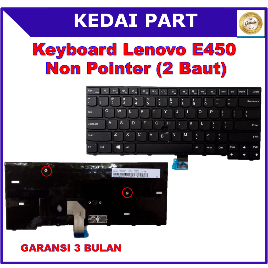 Lenovo Thinkpad E450 L440 T431 T440 T450 W450 Non Pointer Keyboard ...