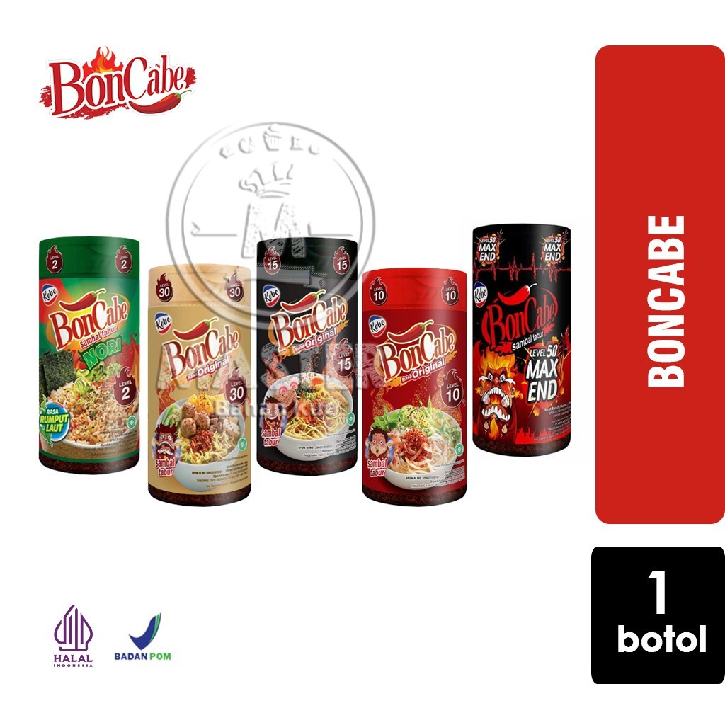 Bon Cabe Bottle Original Flavor Boncabe Nori / Sambal Tabur Level 10/15 ...