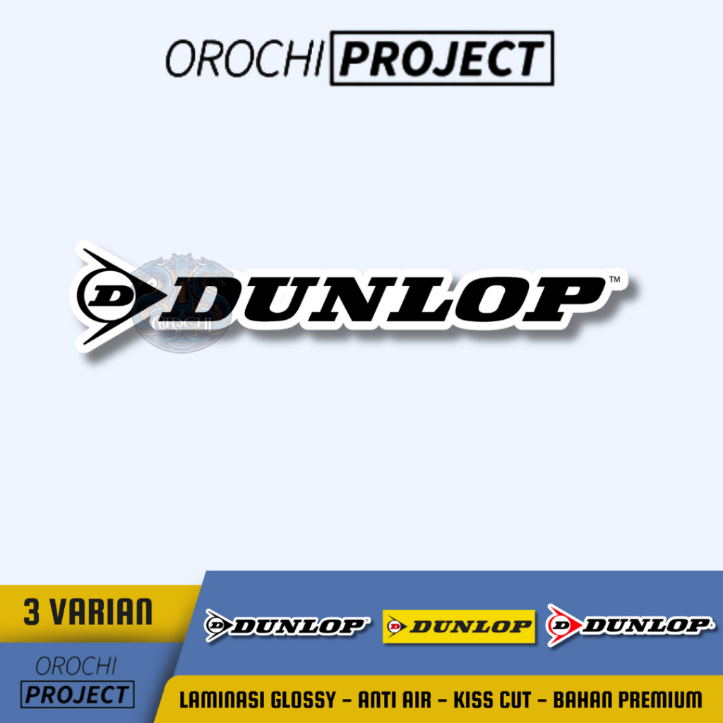 Dunlop Tire Brand Logo Sticker Vinyl Glossy Waterproof HP Laptop ...