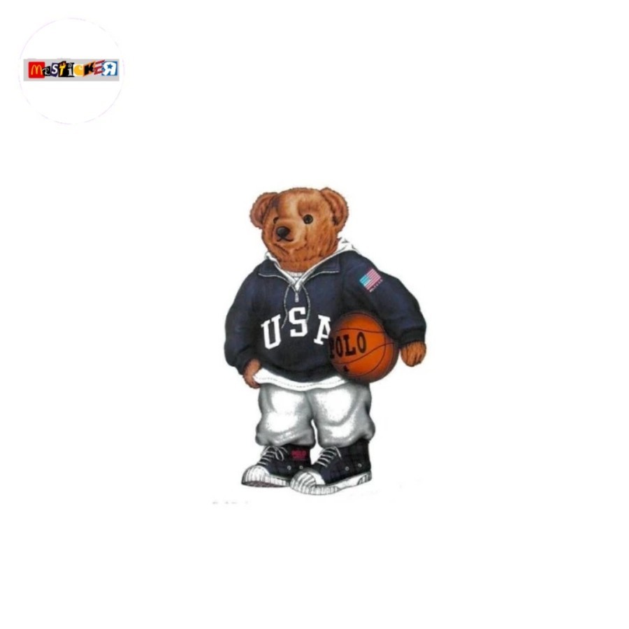Polo Bear Ralph lauren basketball graphic logo sticker vintage sticker ...