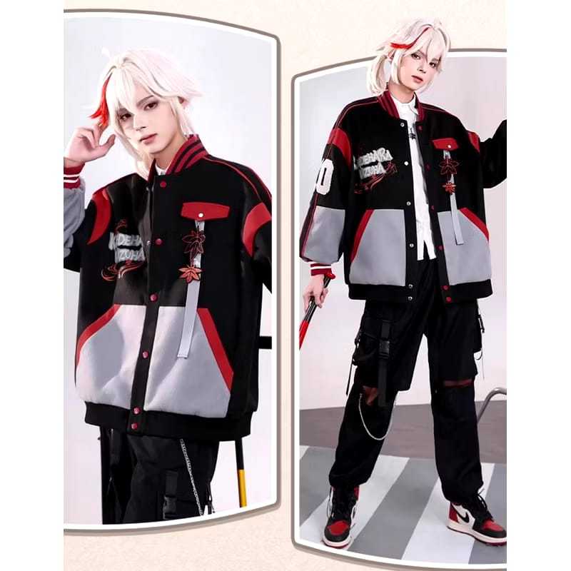 Kazuha KAEDERA GENSHIN IMPACT OVERSIZE JACKET CASUAL COSPLAYER VARSITY ...