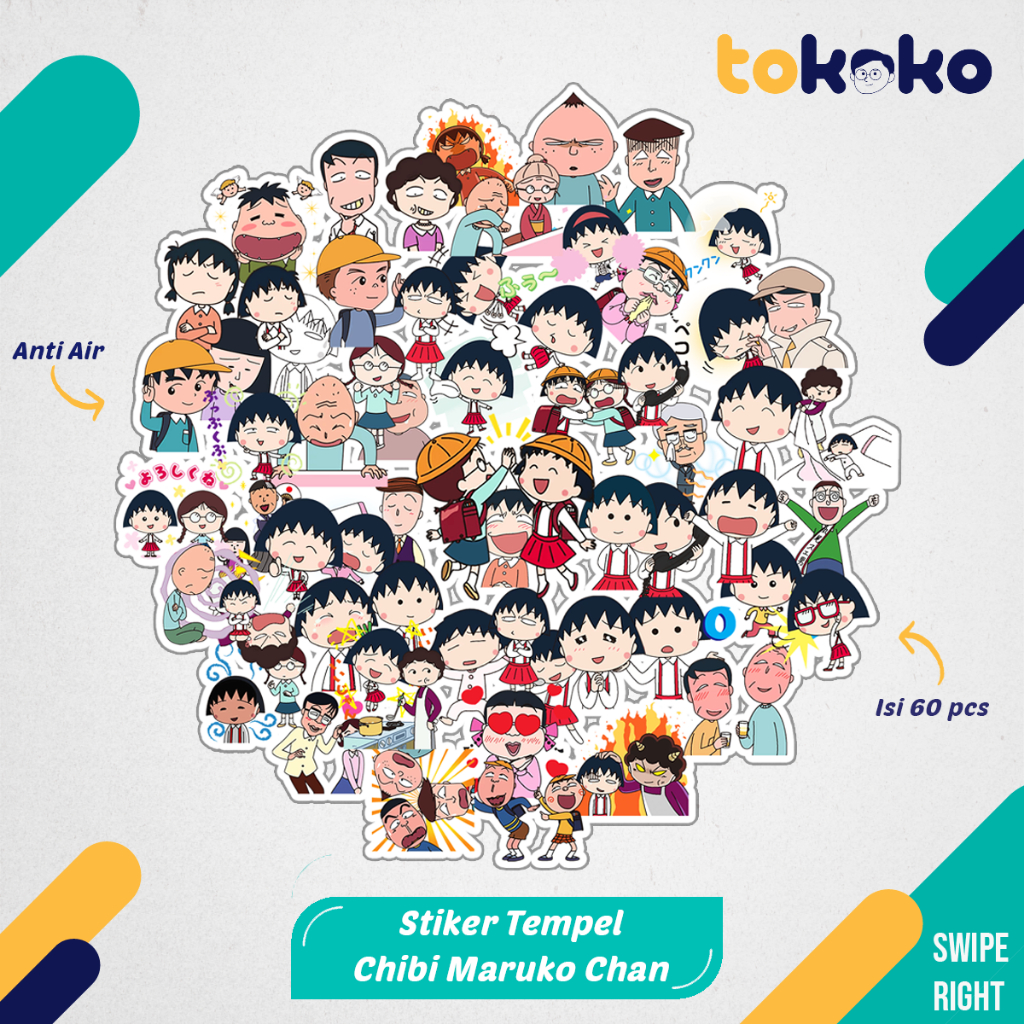 Cutting Stickers Anime Chibi Maruko Chan Paper Vinyl DIY Refrigerator ...