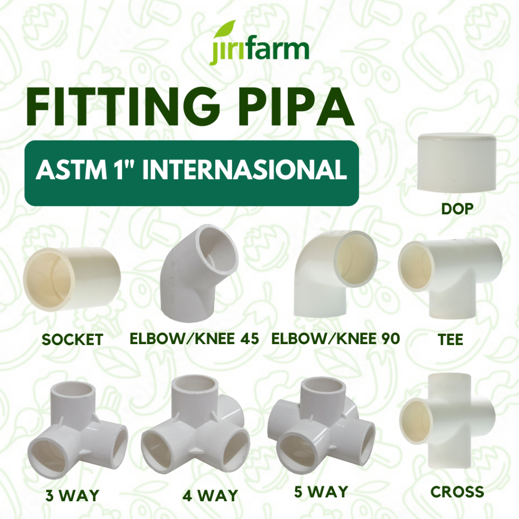 Jirifarm - 1 Inch Knee Elbow Cross Tee Pipe Fittings 3 4 5 Way Dop Sock ...