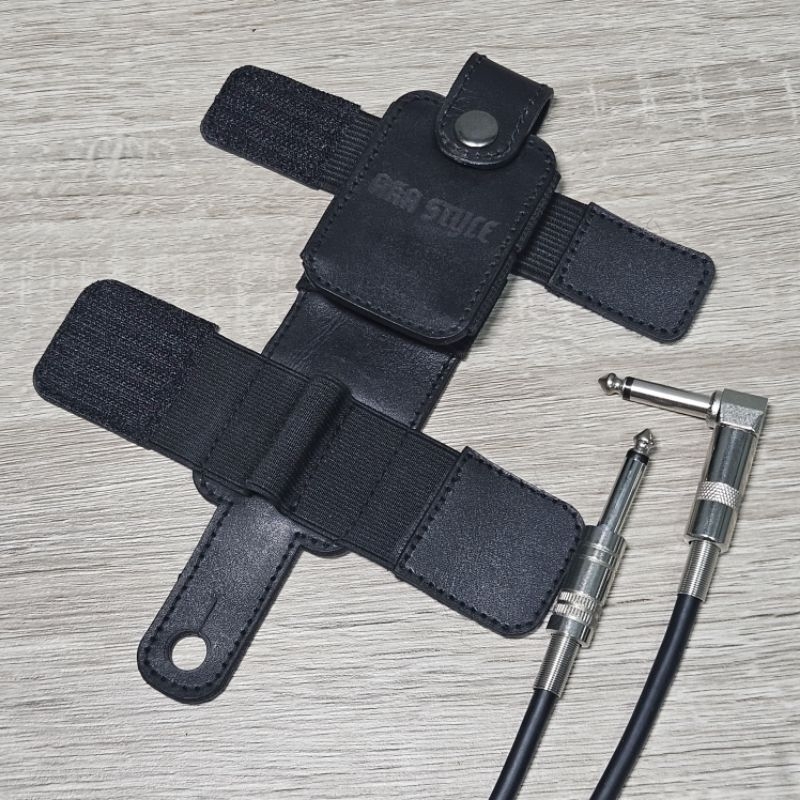 AKA STYLE - Leather Holder Transmitter Wireless Bass Guitar + Cable ...