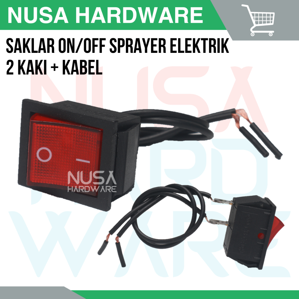 MESIN Electric Sprayer On Off Switch 2 Pin Feet + Cable / Knapsack ...