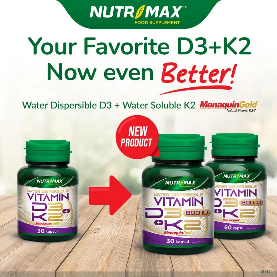Nutrimax WATER DISPERSIBLE VITAMIN D3 PLUS K2 30 TABLETS | Calcium ...