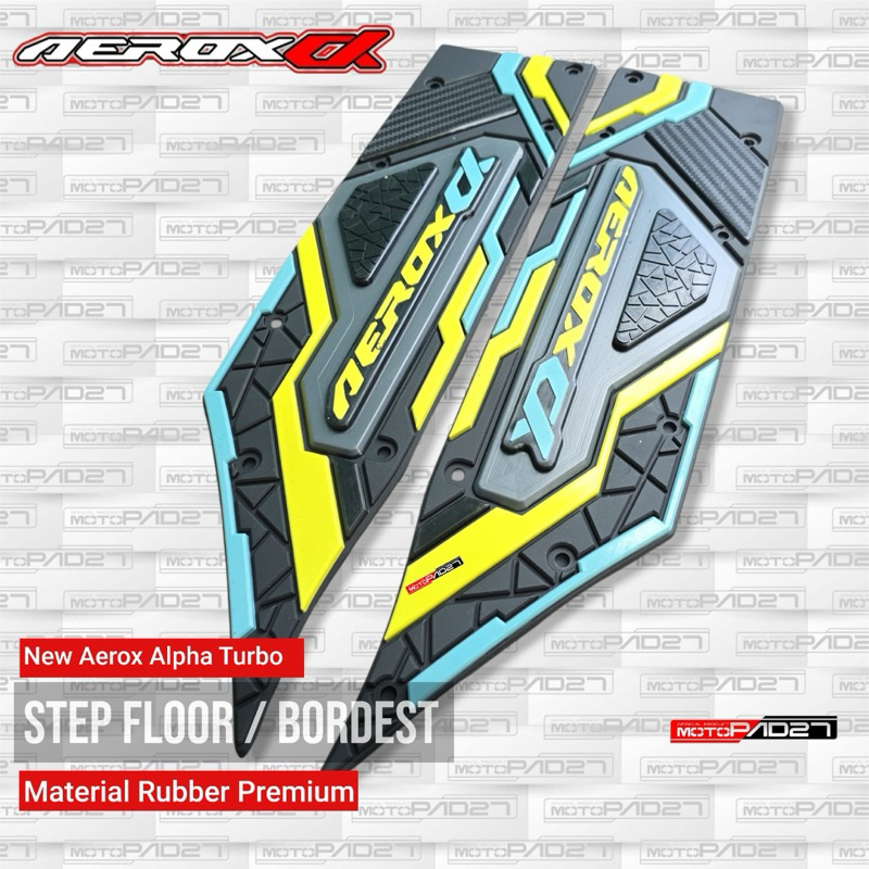 Motopad27 step floor footrest for Aerox alpha turbo motorbike. Yamaha ...