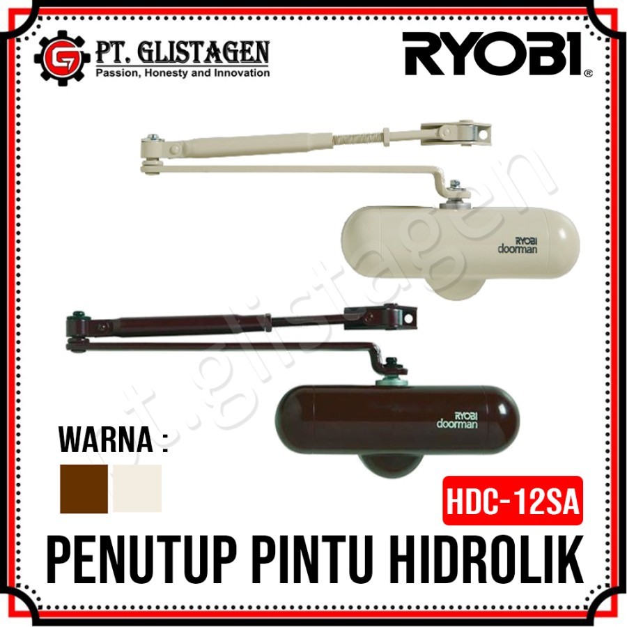 Ryobi HDC12SA Doorman Door Closer Hydraulic Automatic Manual Door ...
