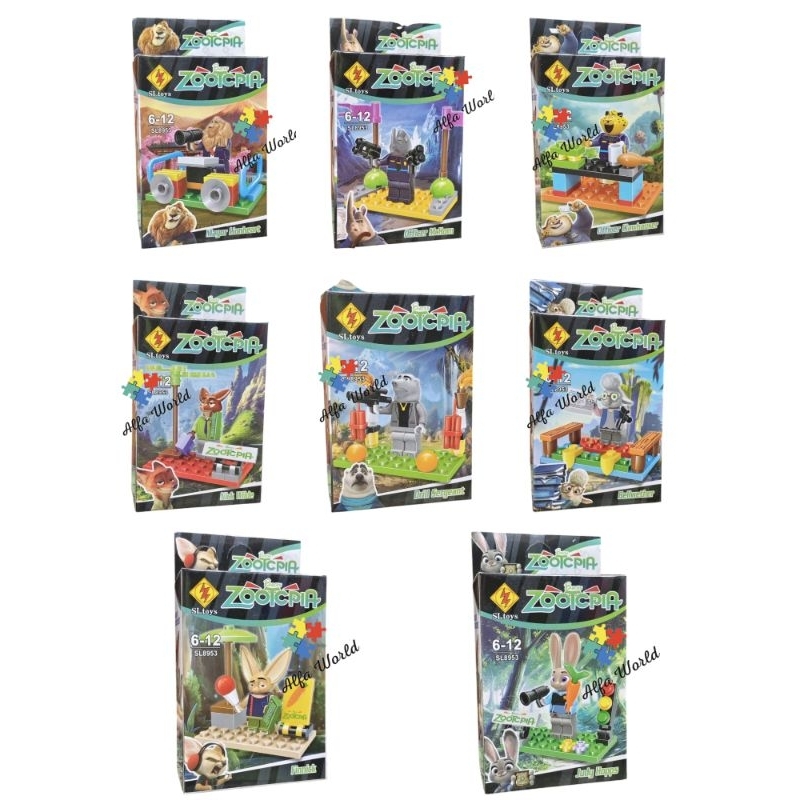 Zootopia Character 8 Series Block Brick DIY Children's Toys ...