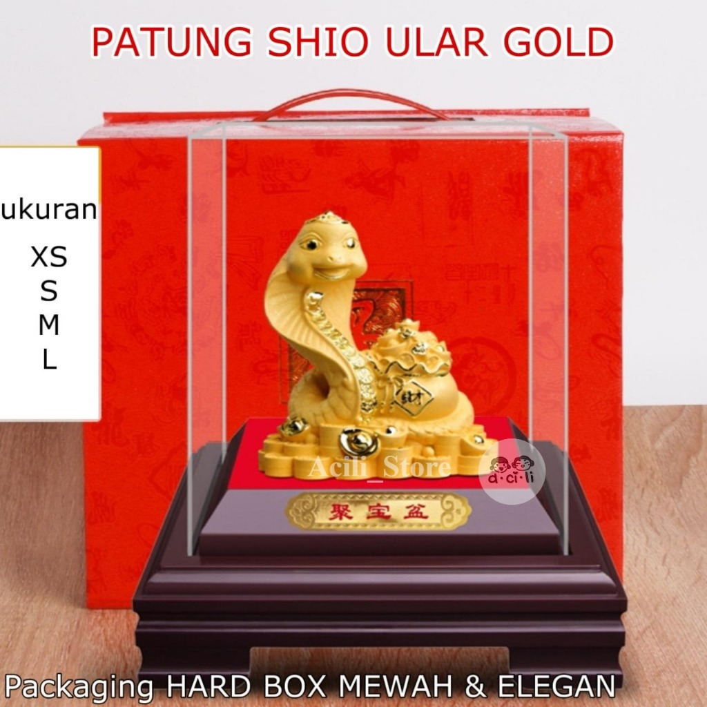 Display of Gold Shio Snake Snake Gold Statue Hockey Statue Decoration ...