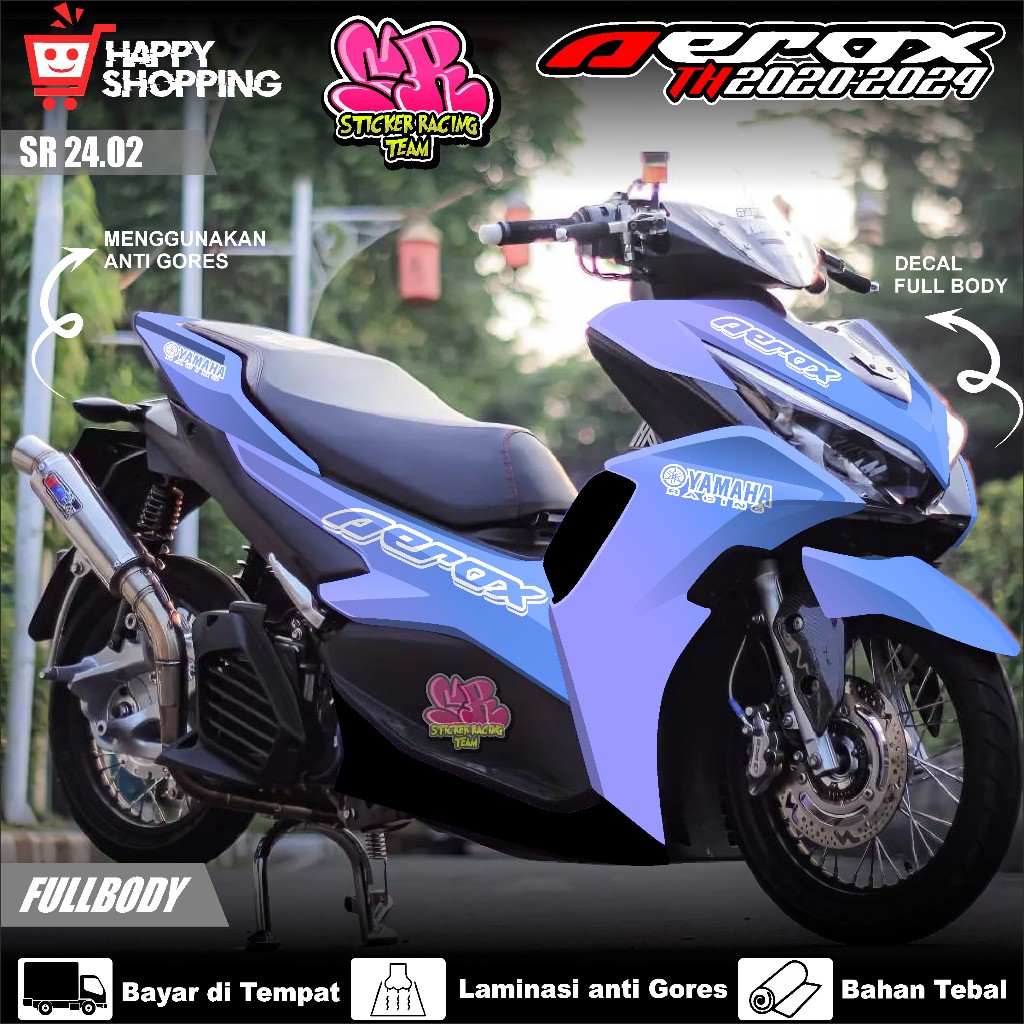 Full Body Decal Sticker Yamaha Aerox 155 New Connected 2020 2021 2022 2023 2024 Full Body Aerox ...