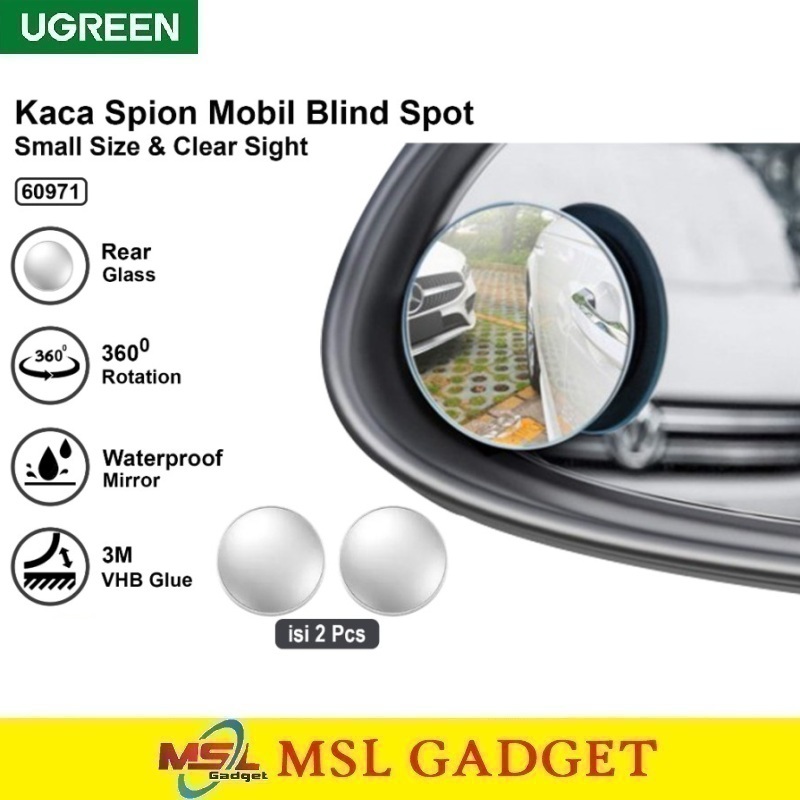 Ugreen Blind Spot Mirror Waterproof Convex Mini Rear View Mirror ...