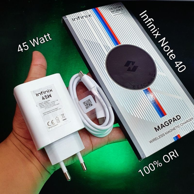 MAGPAD || Infinix Charger 45 watt GT 30 pro, Zero 30, Note 30, Note 40, Povo 4 pro ORIGINAL 100% ...