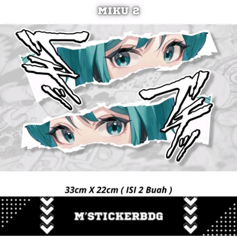 Sticker PRINTCUT ANIME MIKU 2 STICKER VARIATIONS OF ALL TYPE ...