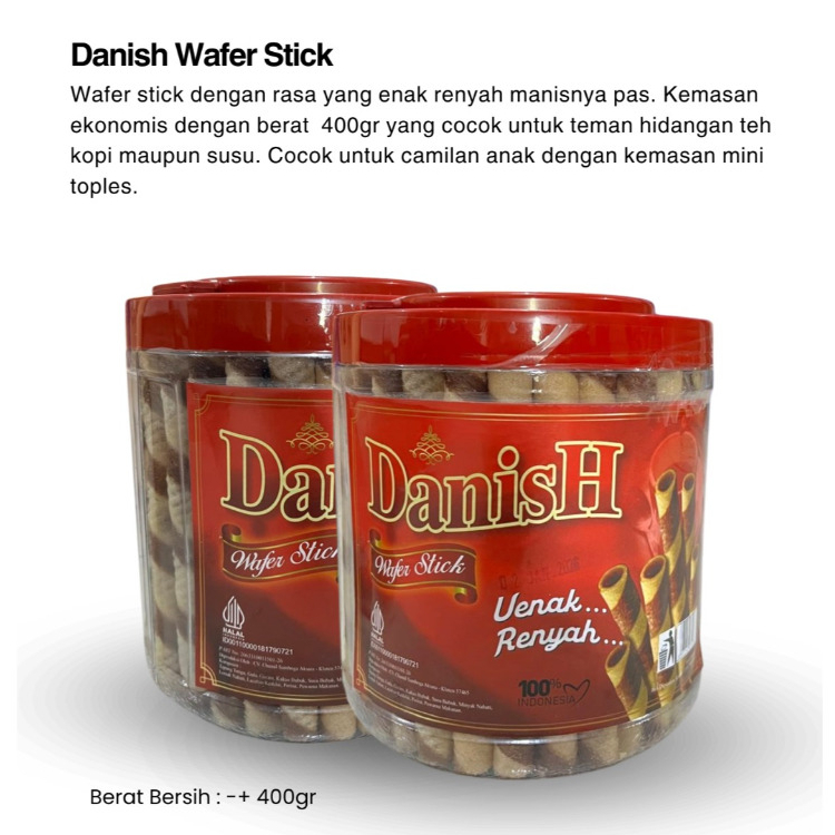 [400gr] S124 | Danish Wafer Stick 1 jar 400gr | Astor Chocolate Danish ...