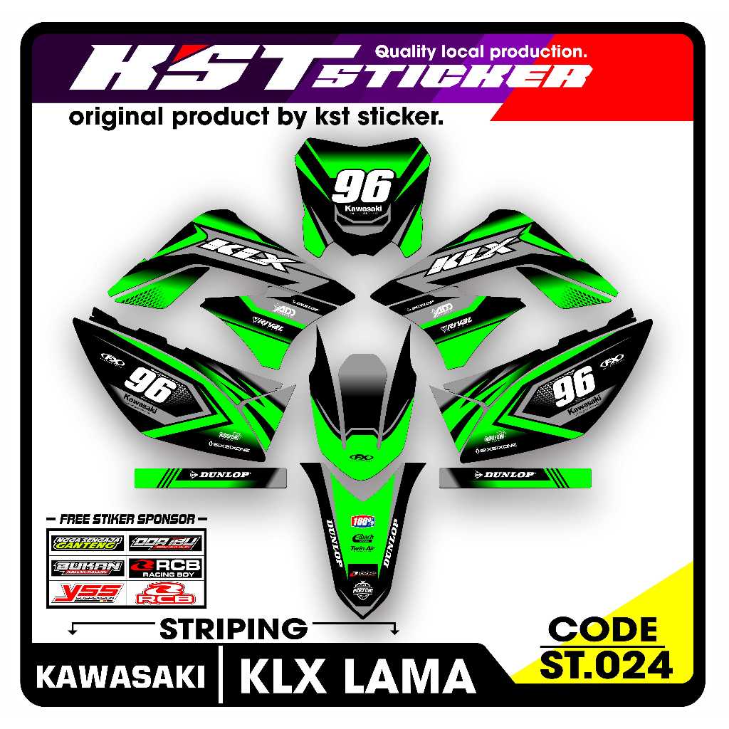 Decal Sticker KLX old/old Full Body-Glossy Premium ST. 024 | Shopee ...