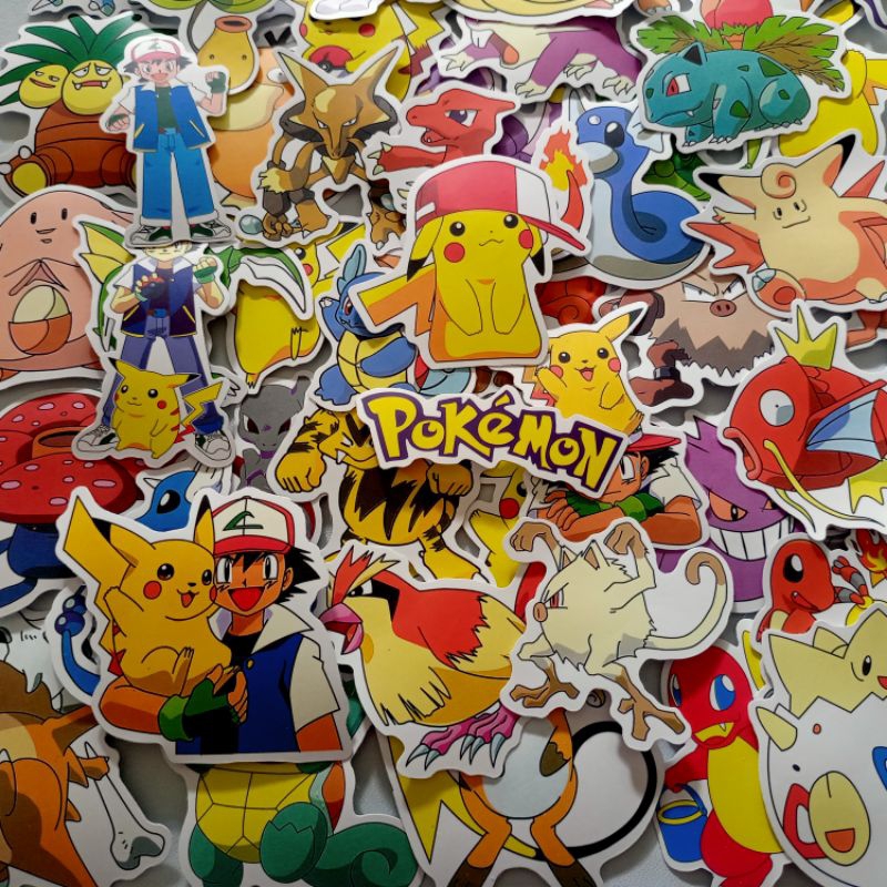 50 Pokemon Anime Stickers | Shopee Malaysia