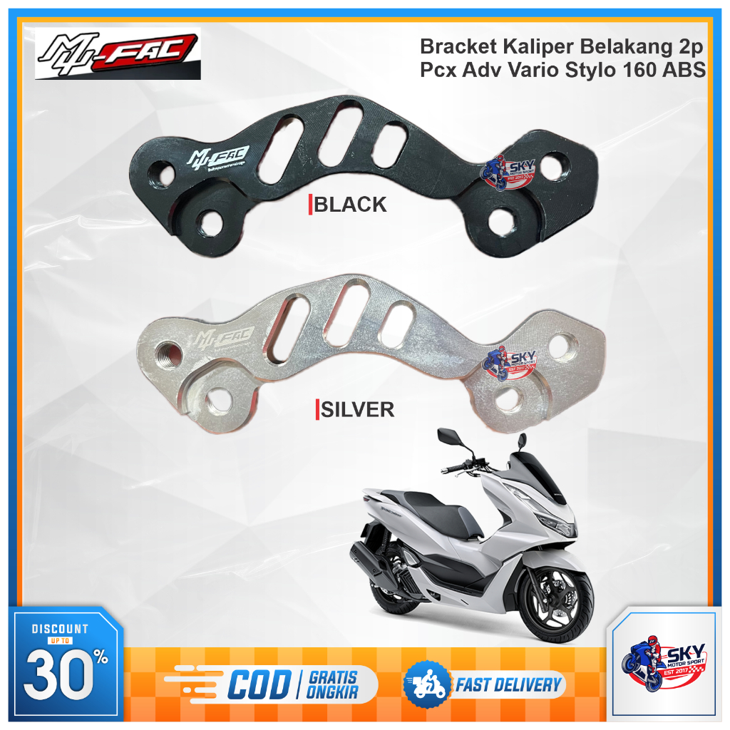 Rear 2 Piston Caliper Bracket Pcx 150 / 160 ABS CBS Adv 150 / 160 ABS ...
