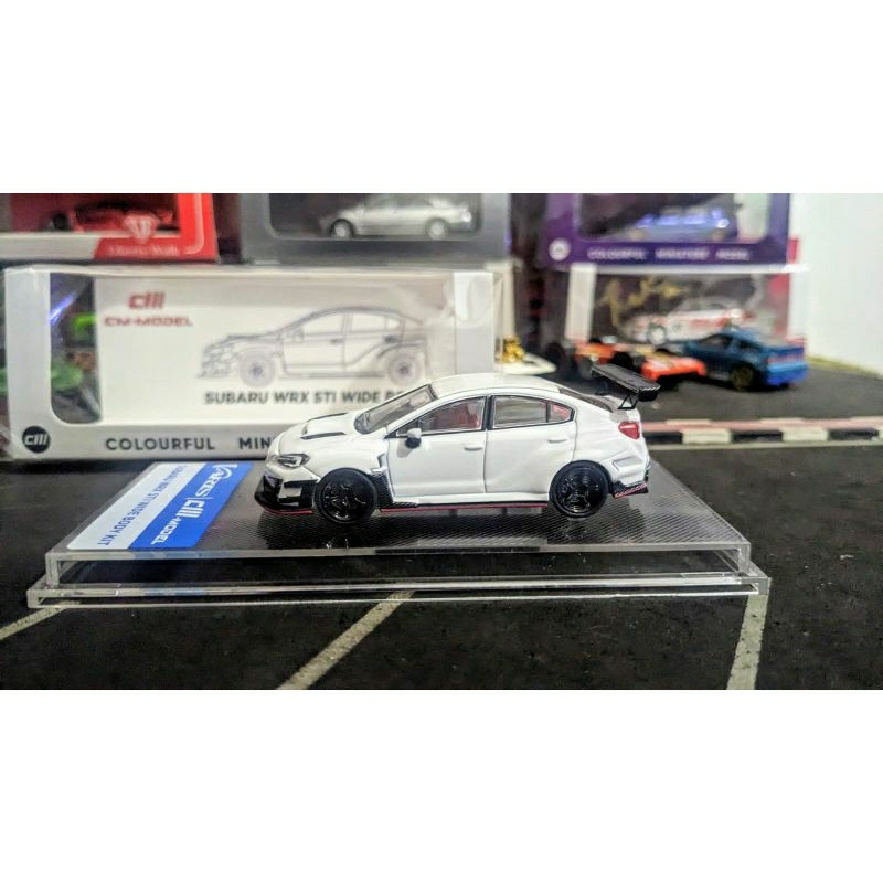 Diecast CM Model Subaru WRX Sti Wide Body Kit White | Shopee Malaysia