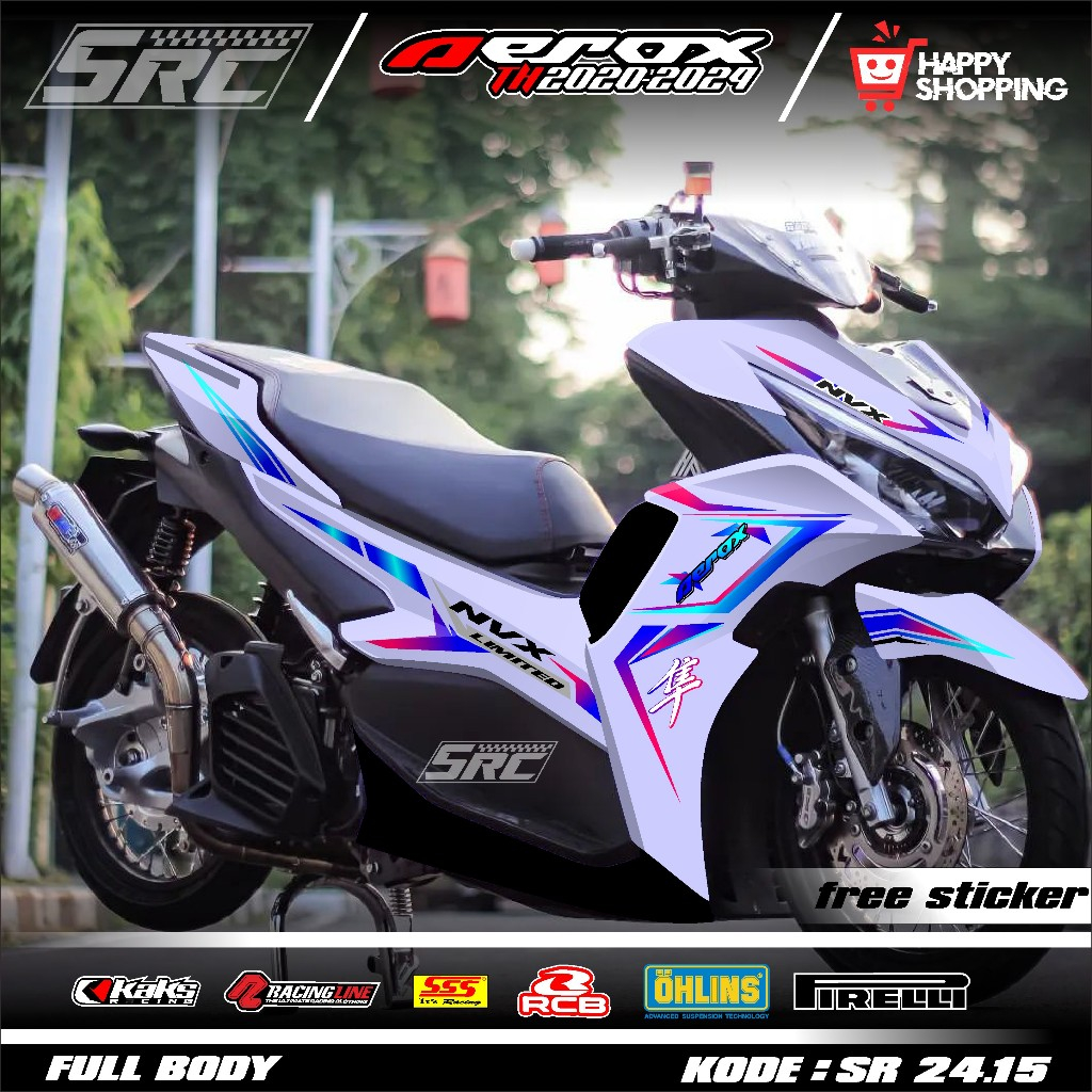 Yamaha Aerox 155 New Connected Full Body Decal Sticker 2020 2021 2022 ...