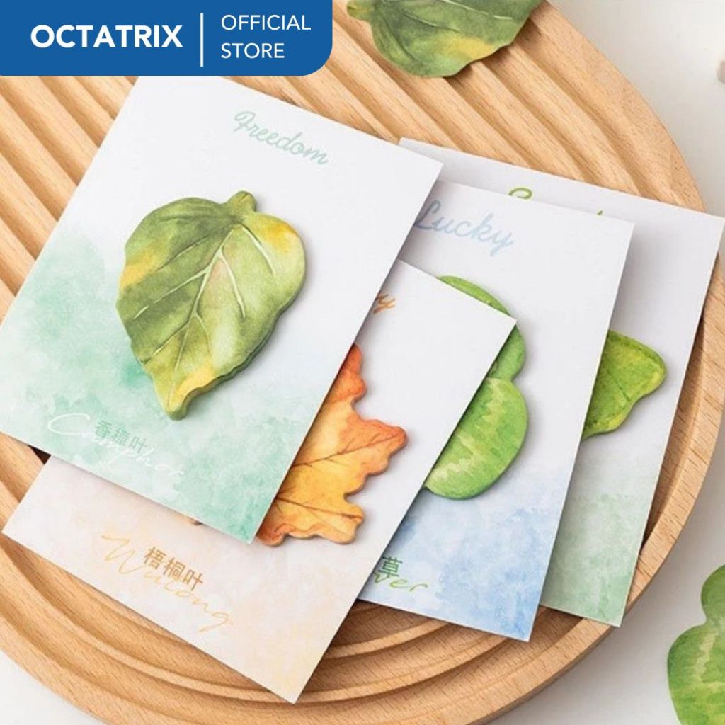 Sticky Notes Leaf Aesthetic Post it Leaf Motif / Sticky Paper Memos for ...