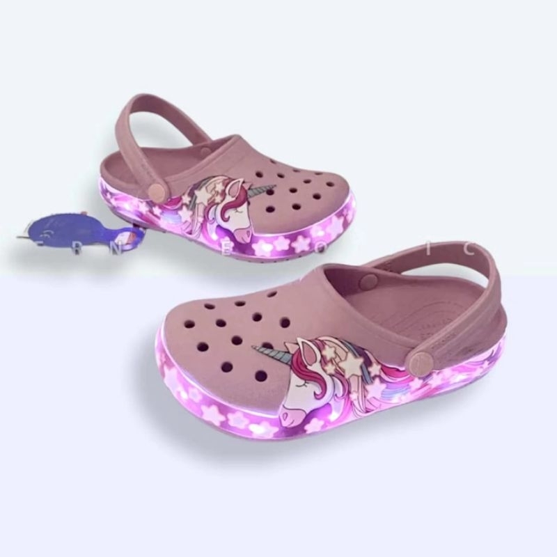 Crocs unicorn led sandals / Children's light crocs sandals / led ...