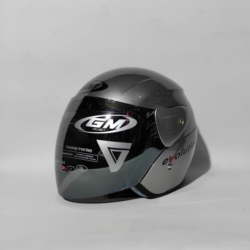 Original GM EVOLUTION DARKGREY GLOSSY RAINBOW GLASS HELMET | Shopee ...