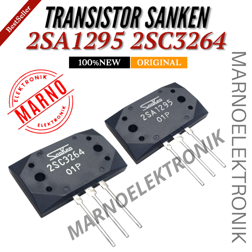 Tr TRANSISTOR SANKEN 2SA1295 2SC3264 2SA 1295 2SC 3264 ORIGINAL (ORI ...