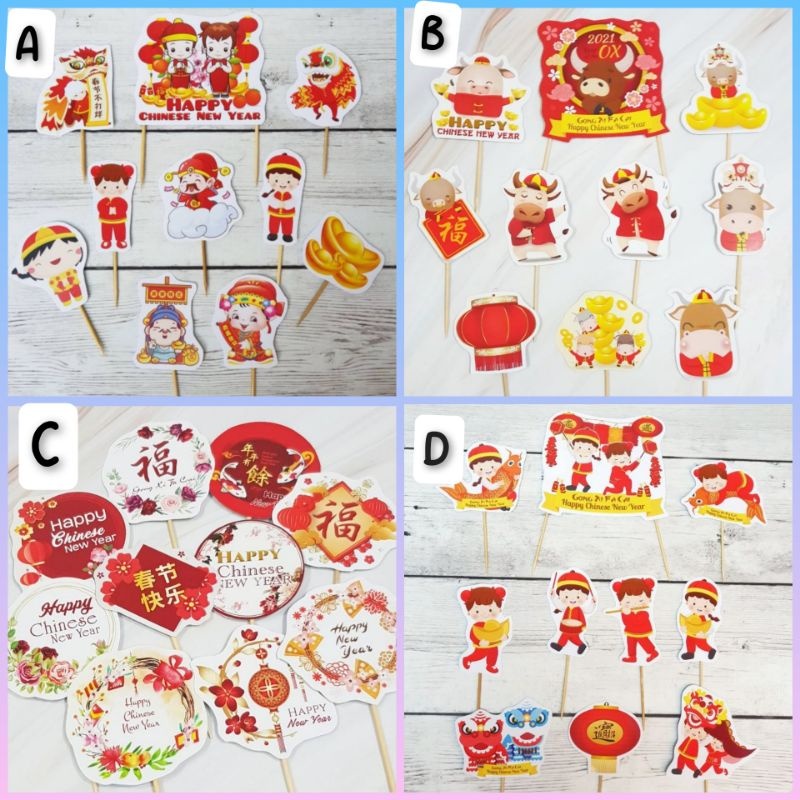 Cake decoration cake topper theme chinese new year / chinese new year ...
