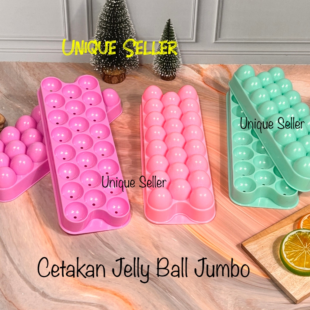 Jelly Ball Pudding Ice Cube Mold Jumbo Round Ball 23 Holes / Chocolate ...