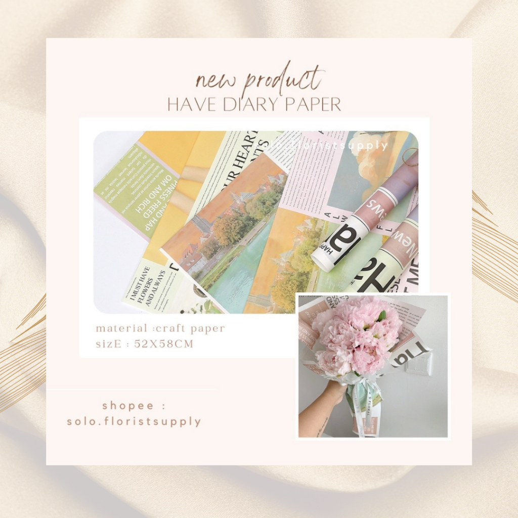 Have DIARY FLOWER WRAPPING MAGAZINE PAPER CRAFT KRAFT AESTHETIC gift ...