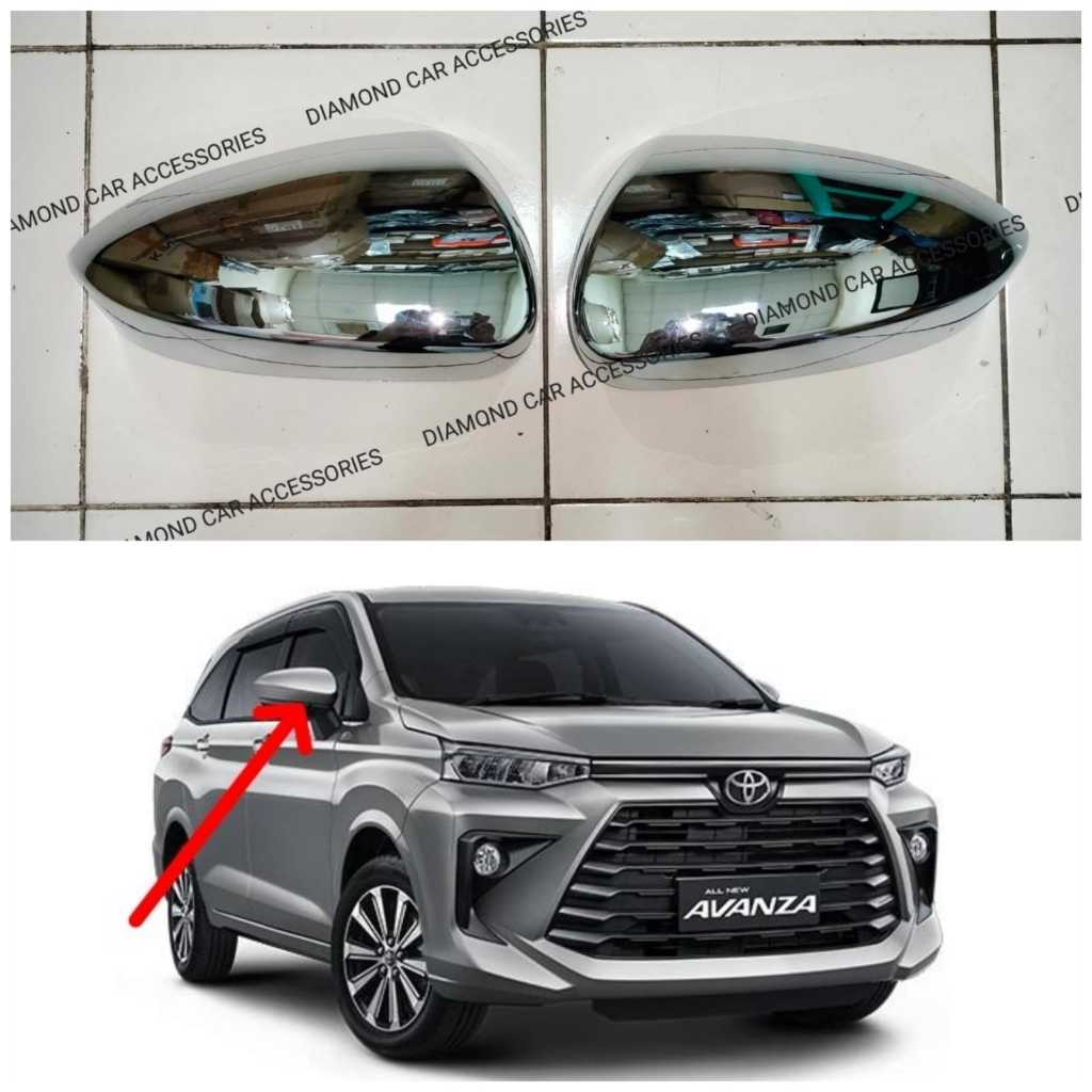 Toyota Avanza Xenia Veloz 2022-2024 Chrome Rear View Mirror Cover ...