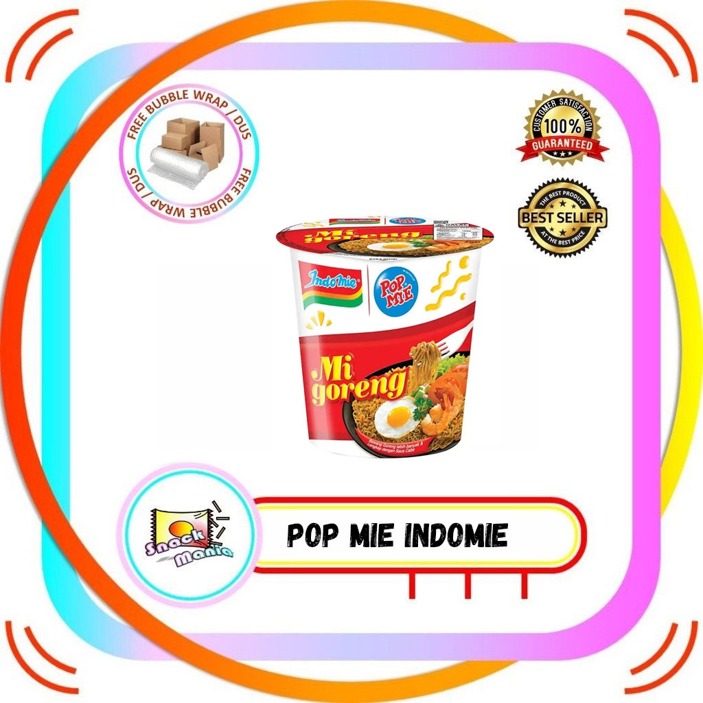 Pop MIE Noodle Glass Flavor INDOMIE Fried 80 gr Instant Cup Noodle ...