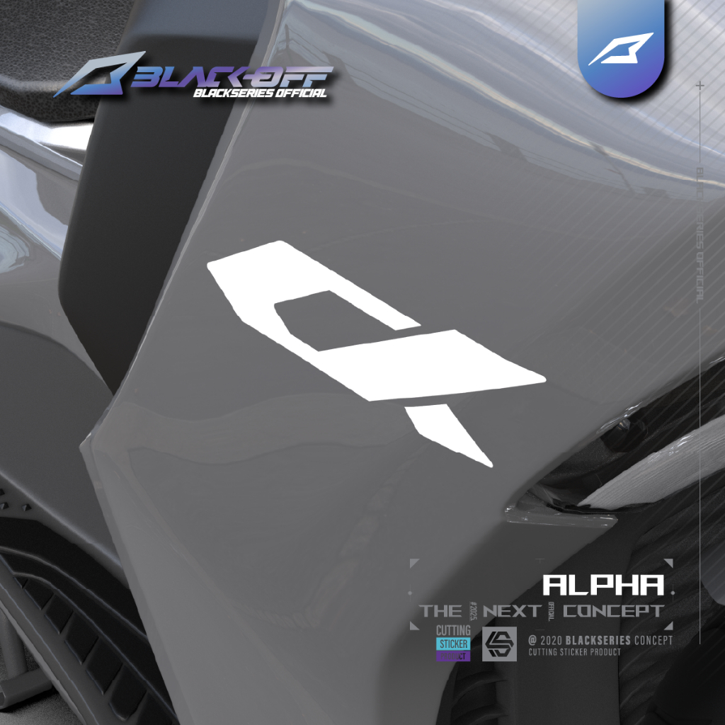 Cutting Alpha Logo Stickers | Alpha Logo Sticker | Alpha Logo | Shopee Malaysia