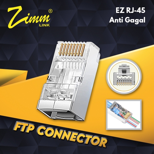 Zimmlink FTP CONNECTOR EZ RJ-45 ANTI FAILURE | Shopee Malaysia