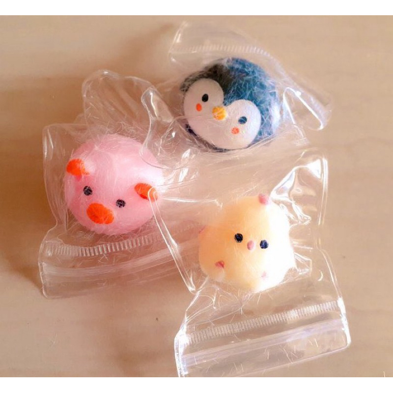 Super mini Taba squishy baby chicken, pig, penguin sticky chewy chick ...
