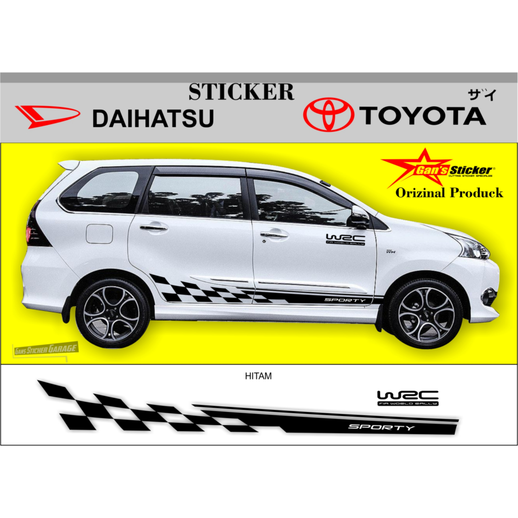 Sticker AVANZA 2012 2013 2014 2015 2016 2017 2018 2019 2020 2021 VELOZ ...