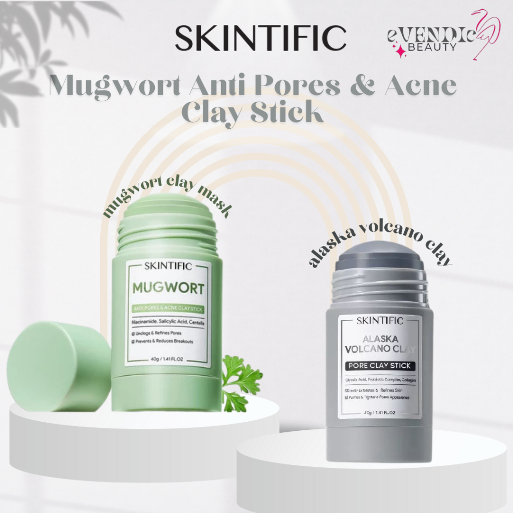 READY SKINTIFIC Mugwort Anti Pores & Acne CLAY STICK 40g Facial Mask ...