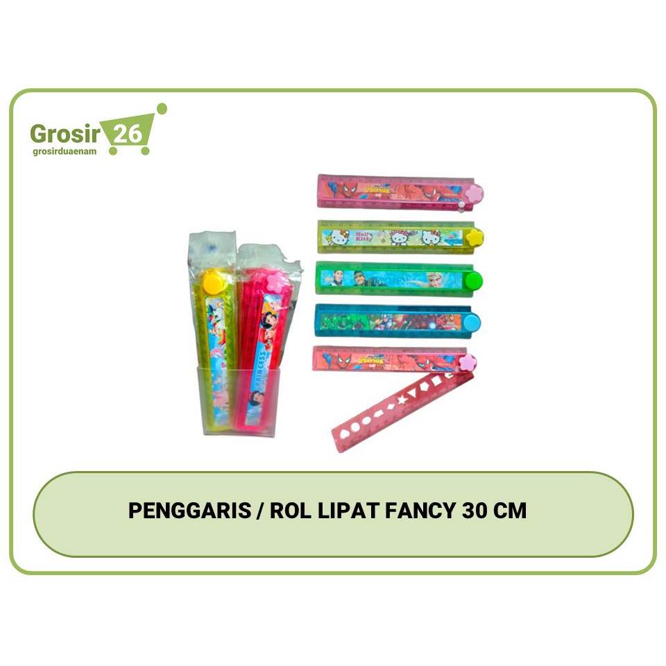 (1 pcs) fancy character folding plastic ruler / roller / ruler 30 cm ...