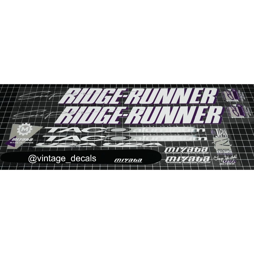 Sticker decals replacement Miyata Super Ridge Runner TACO aluminum ...