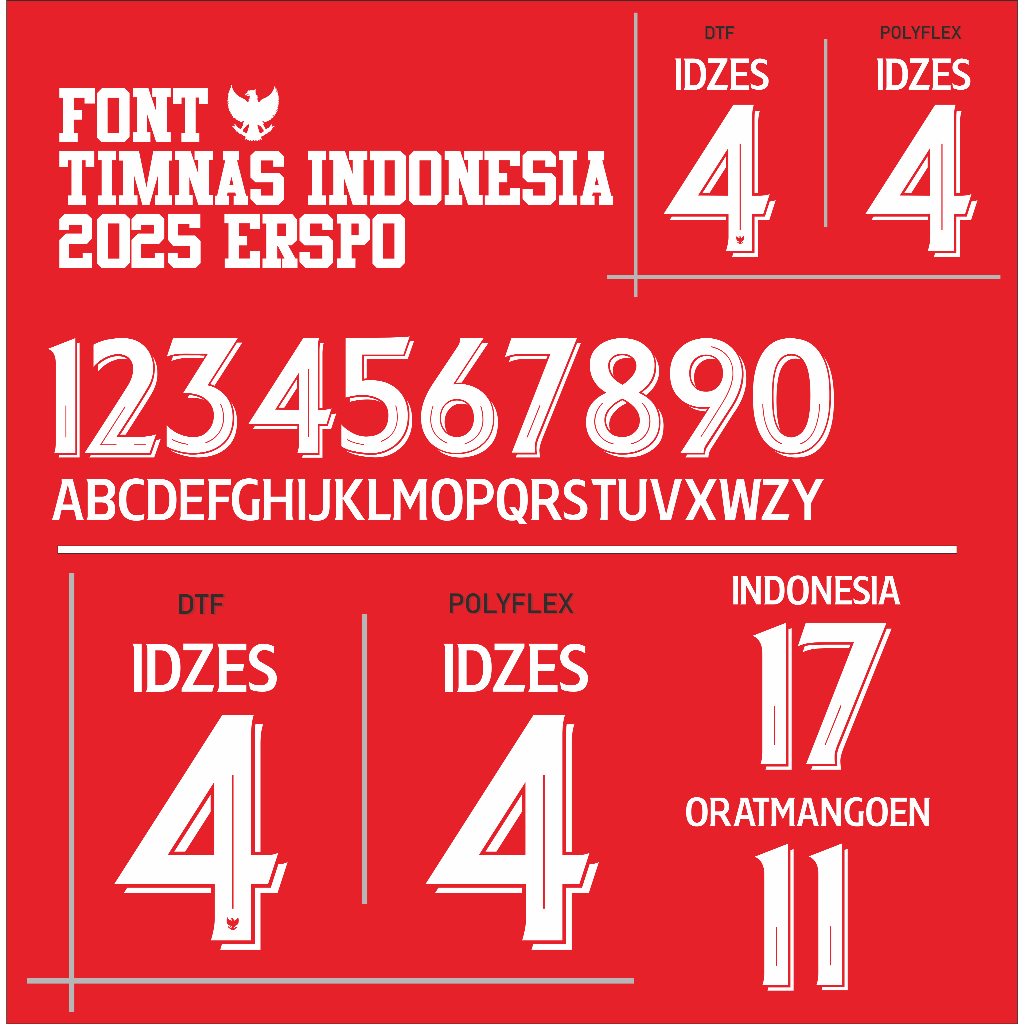 Latest 2025 INDO INDONESIA HOME AWAY FONT NAMESET | Shopee Malaysia