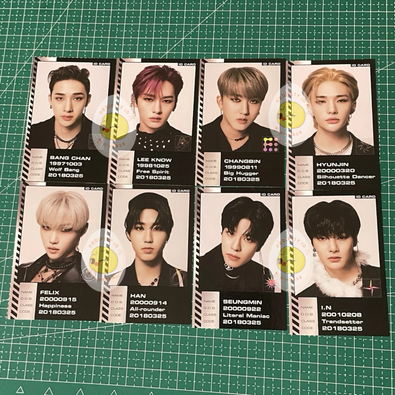 Photocard STRAY KIDS OFFICIAL ODDINARY ID CARD BANGCHAN CHANGBIN LEE ...