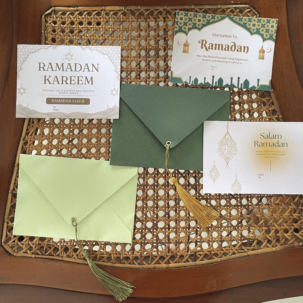 Premium Ramadhan Envelopes 2025/ Premium Greeting Card Envelopes/ Eid Envelopes/ Eid Hampers ...
